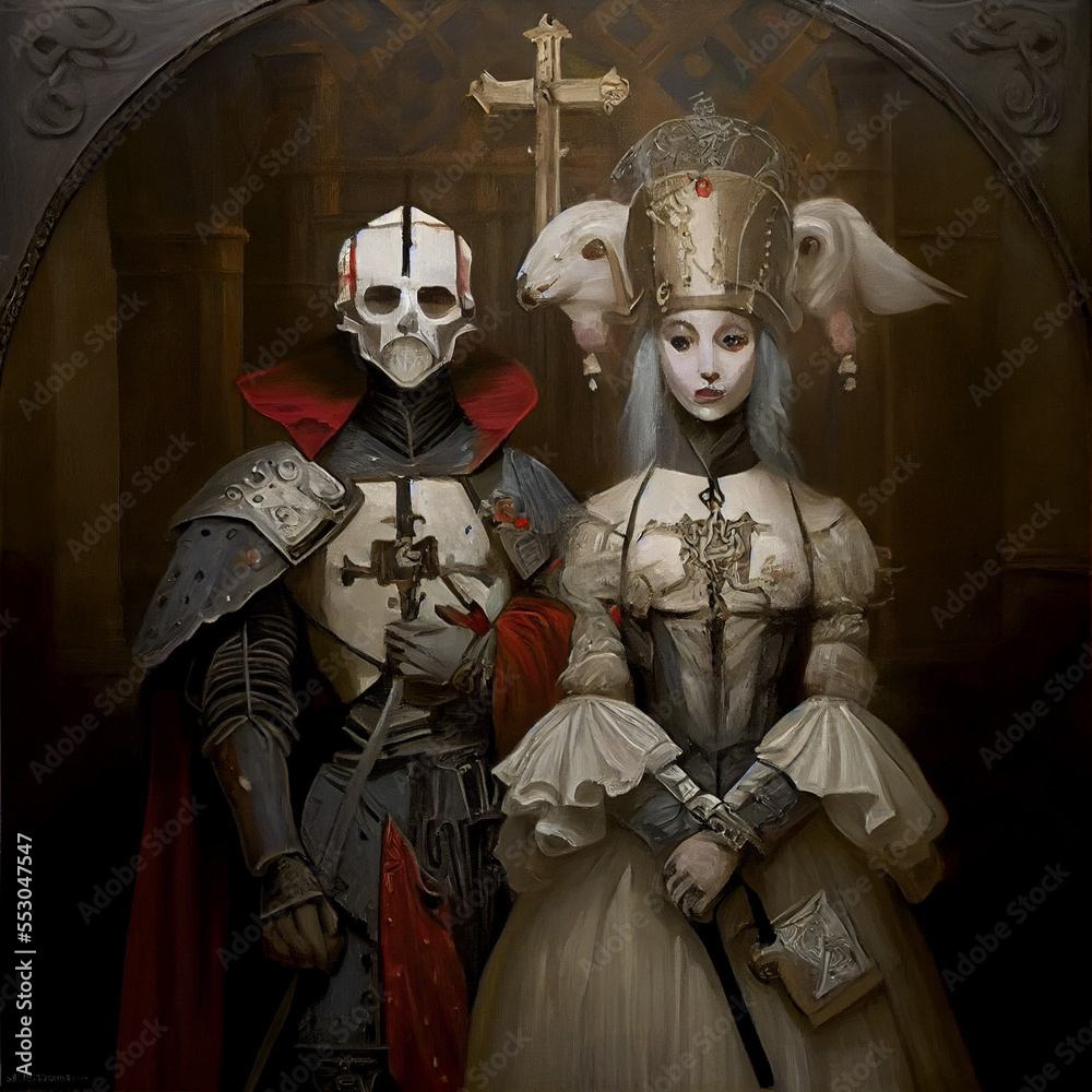 Gotic style images in the style of Leonard Fujita, a series that covers ...