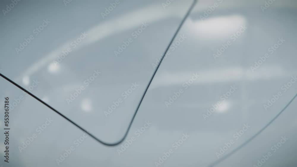 Metal panels with dark seams. Alien object or spaceship interior detail ...