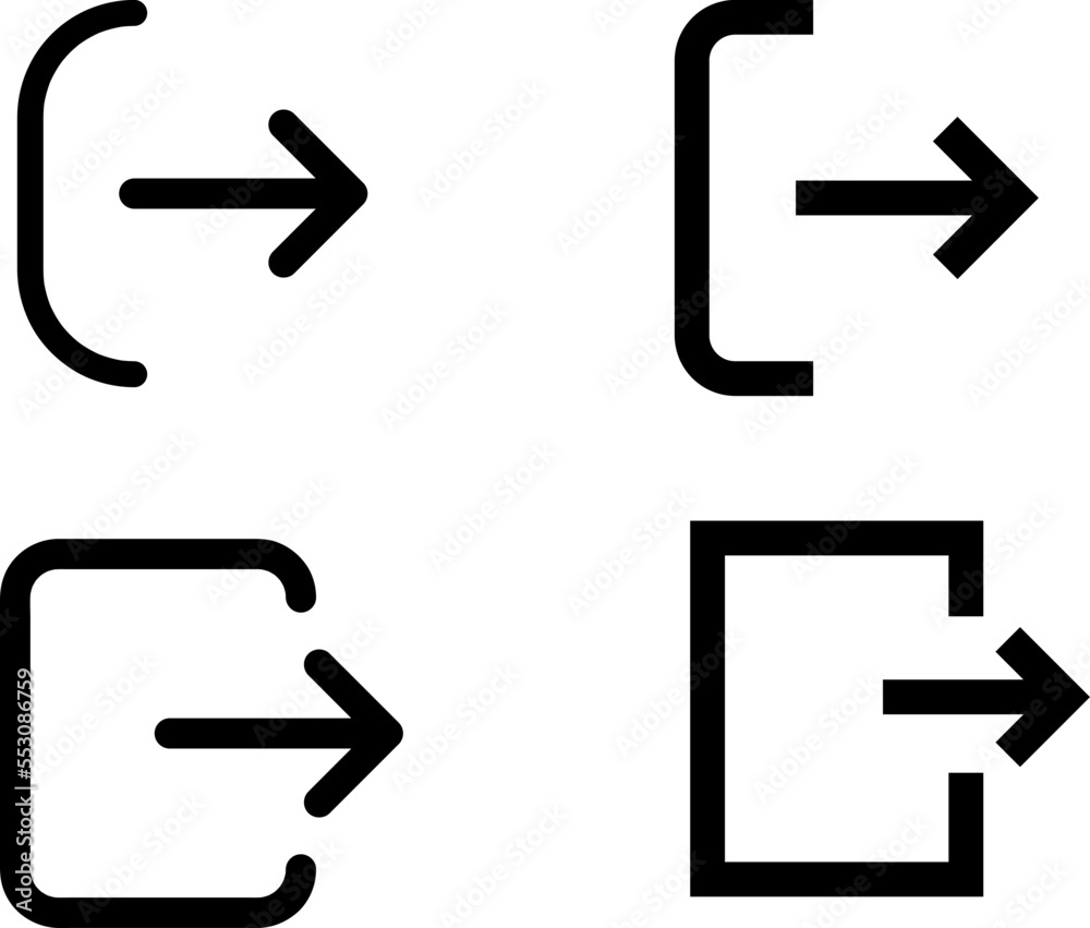 Account logout. user logout or sign out line art vector icon for apps ... Account logout. user logout or sign out line art vector icon for apps ...