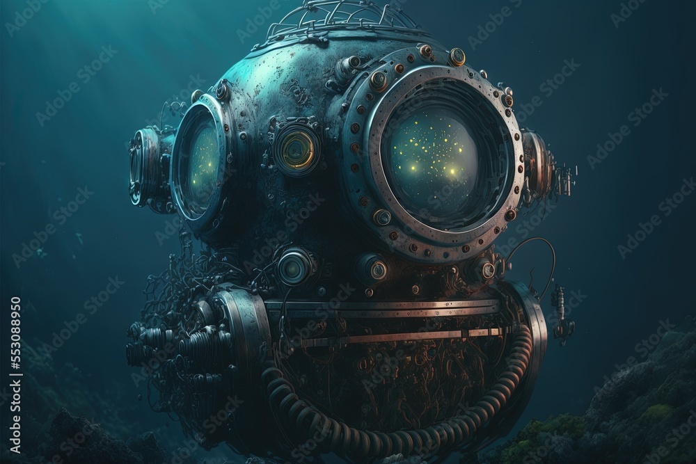 Deep sea exploration Stock Illustration | Adobe Stock