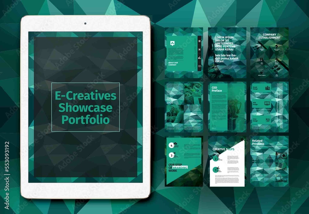 Modern E-Creative Portfolio Templates Stock Template | Adobe Stock