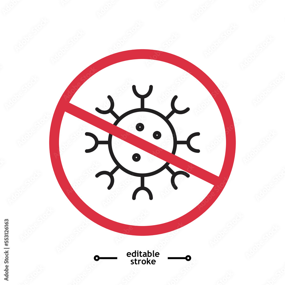 No bacterias, Antibacterial and antiviral defense. Germs, microbe 2019 ...