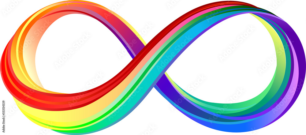 Layered Rainbow Infinity Symbol Stock Illustration | Adobe Stock