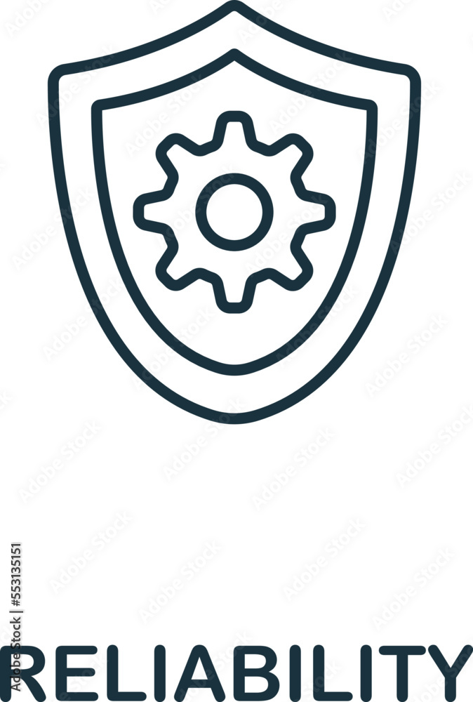 Reliability icon. Monochrome simple Customer Relationship icon for ...