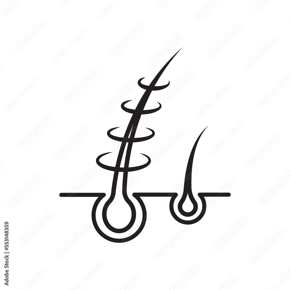 Hair Repair Concept Line Icon. Hair Protect, Nutrition, Growth with ...