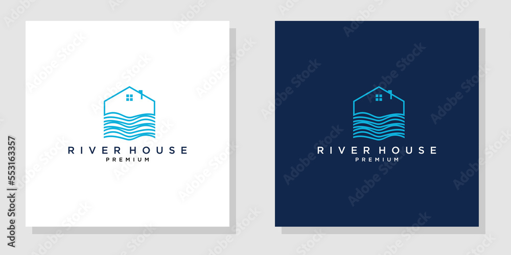 River House Logo Design Inspiration, Vector Illustration Stock Vector ...