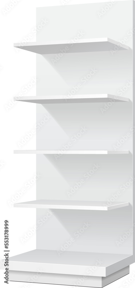 Mockup Display Rack Showcase For Supermarket. Circle, Round, Ellipse ...