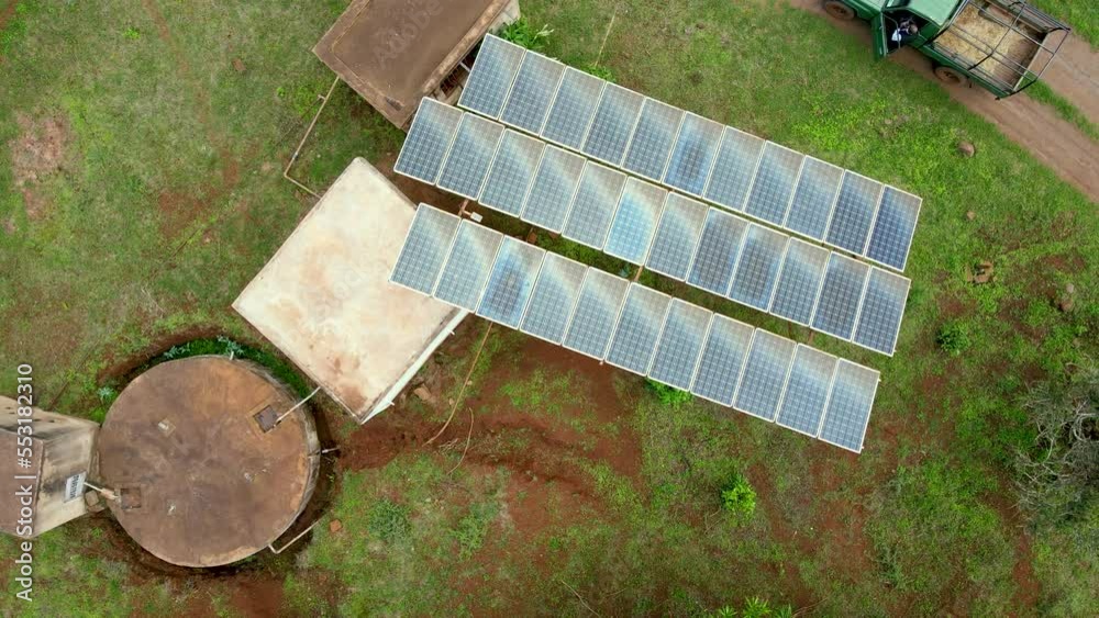 Solar panels- Climate change Paris agreement. Environment protection ...