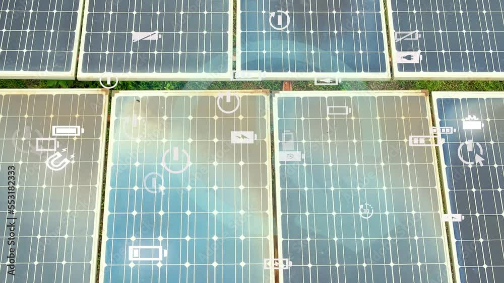 Solar panels- Climate change Paris agreement. Environment protection ...