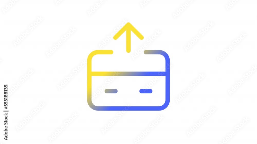 Animated payout gradient ui icon. Payment card transaction. Seamless ...