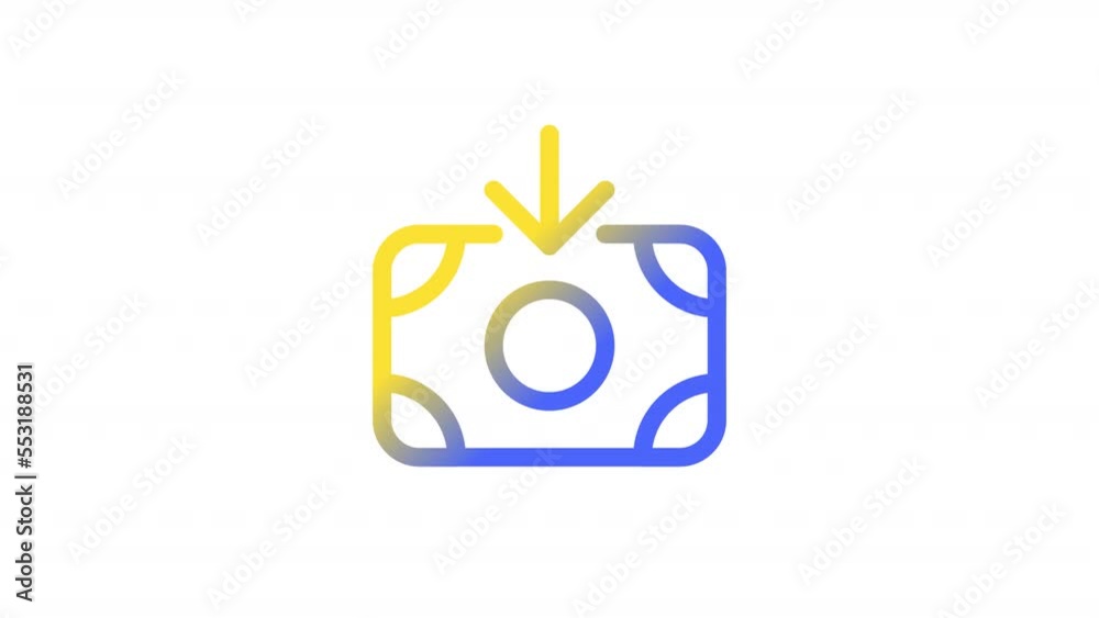 Animated income gradient ui icon. Receive money. Pay in cash. Seamless ...