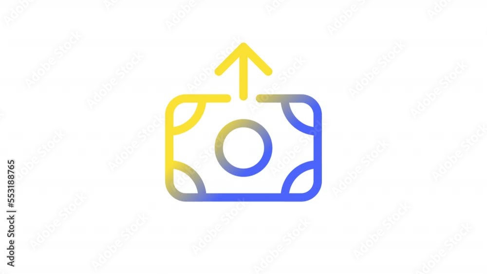 Animated purchase gradient ui icon. Payment. Transaction. Seamless loop ...