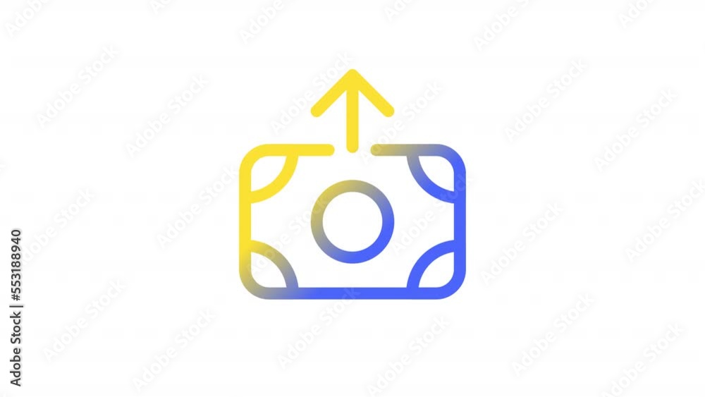 Animated money gradient ui icon. Pay and receive. Transaction. Seamless ...