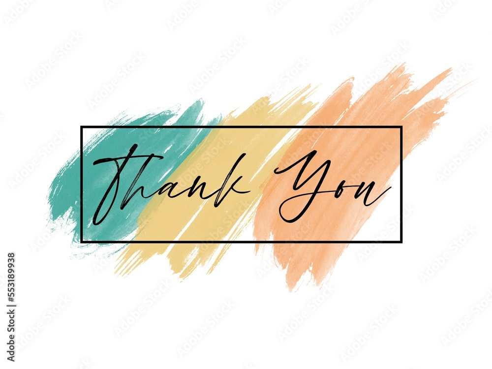 Thank You Card. Hand Written Lettering for Title, Heading, Photo ...