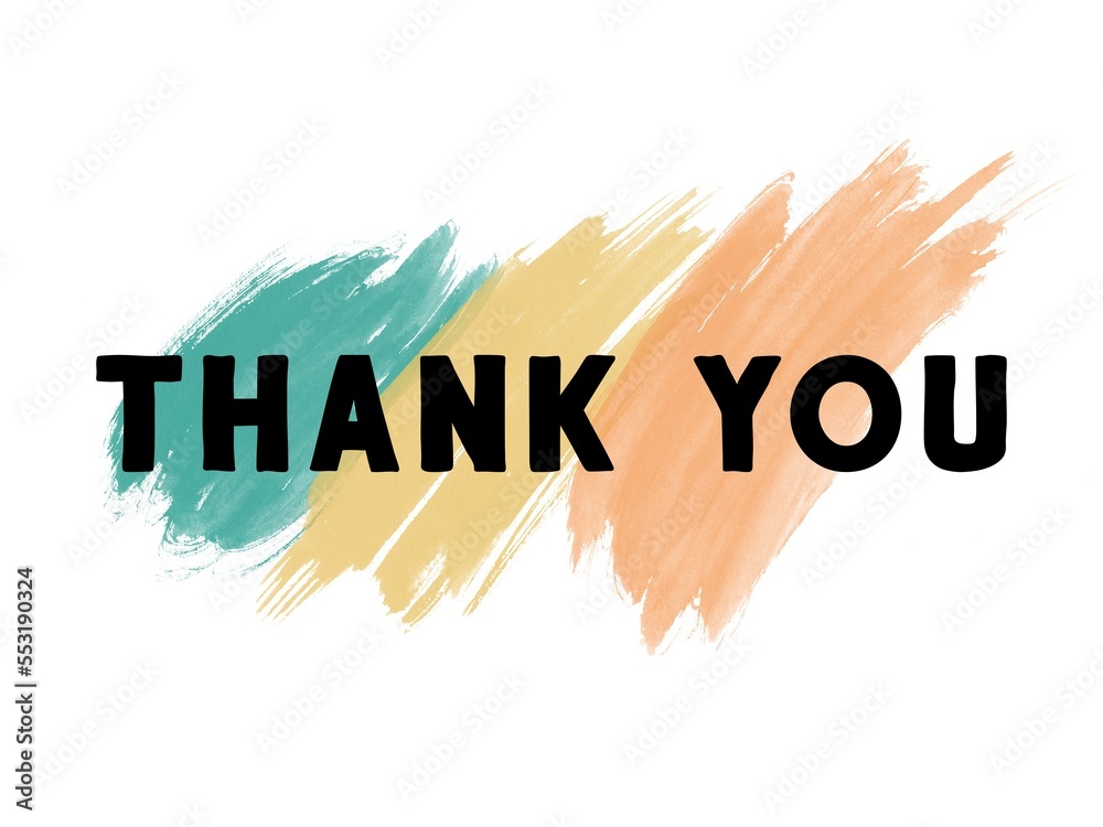 Thank You Card. Hand Written Lettering for Title, Heading, Photo ...