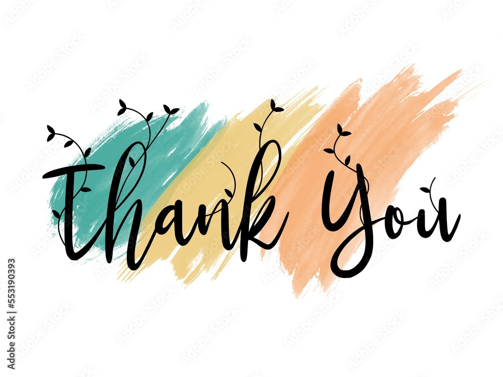 Thank You Card. Hand Written Lettering for Title, Heading, Photo ...