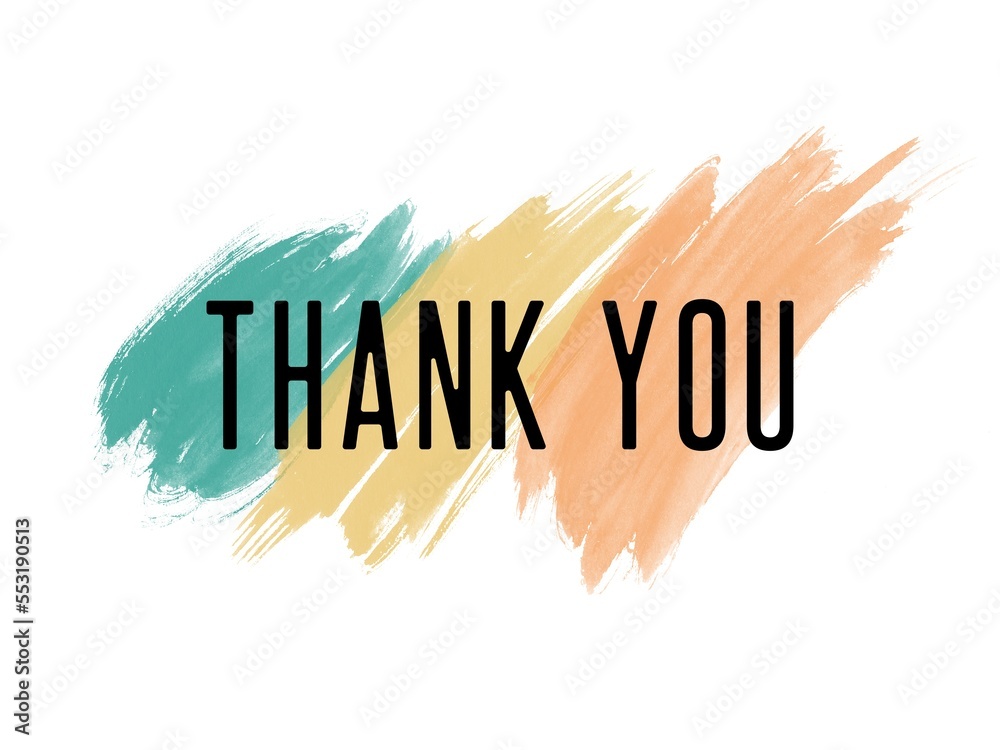 Thank You Card. Hand Written Lettering for Title, Heading, Photo ...