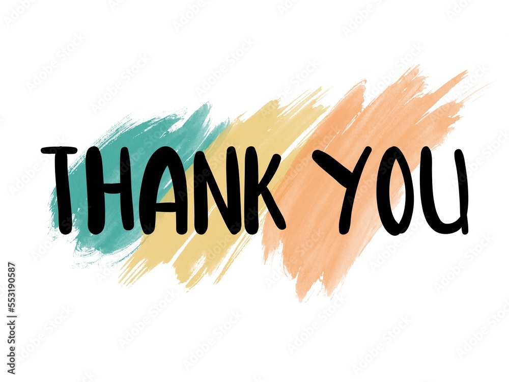 Thank You Card. Hand Written Lettering for Title, Heading, Photo ...