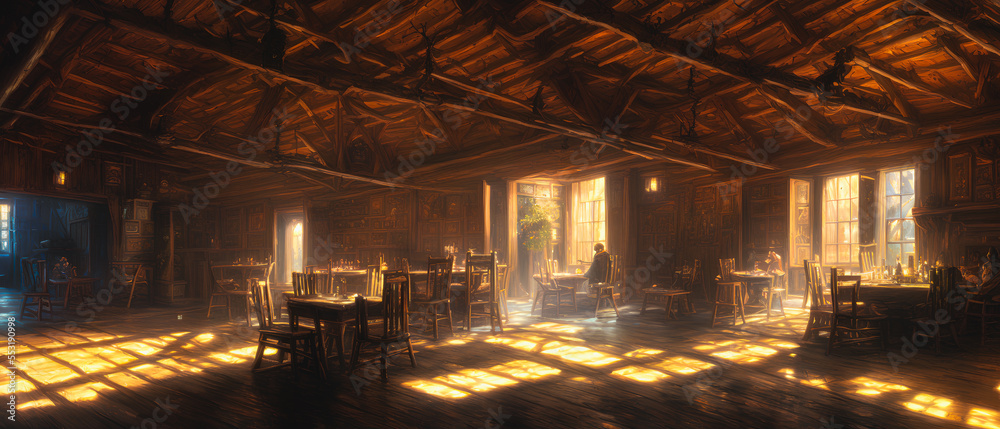 Medieval Inn Painting