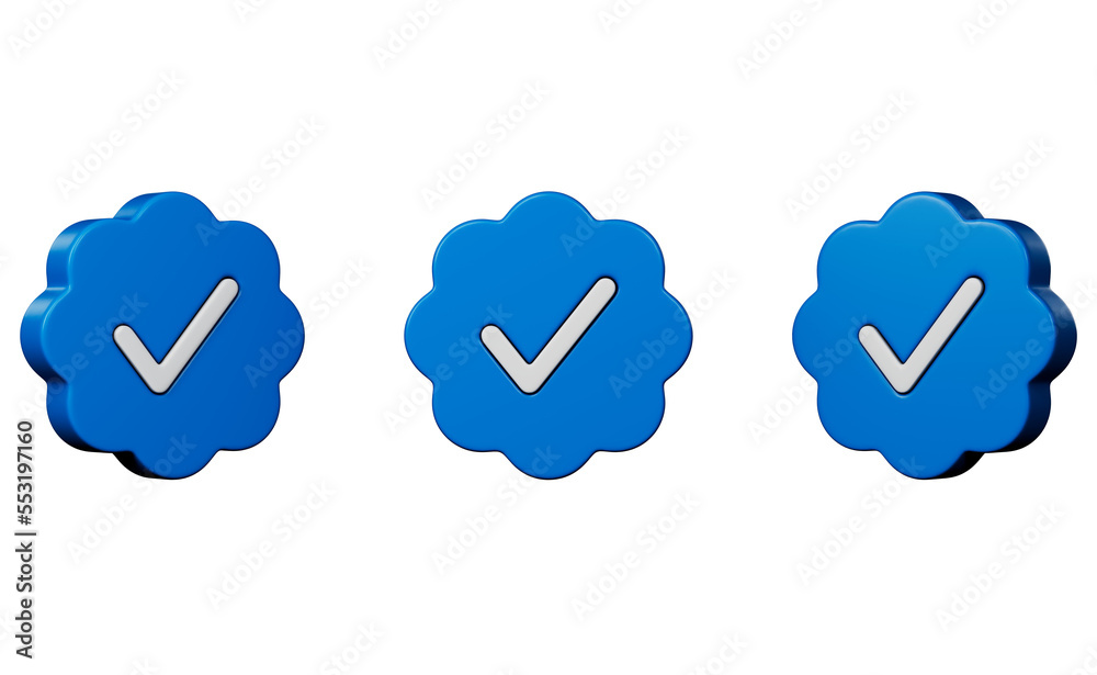blue checkmark for account verification isolated PNG Stock Photo ...