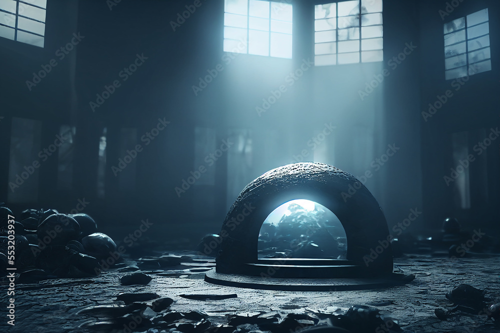 Concept art of Donut shaped structure inside a religious building ...