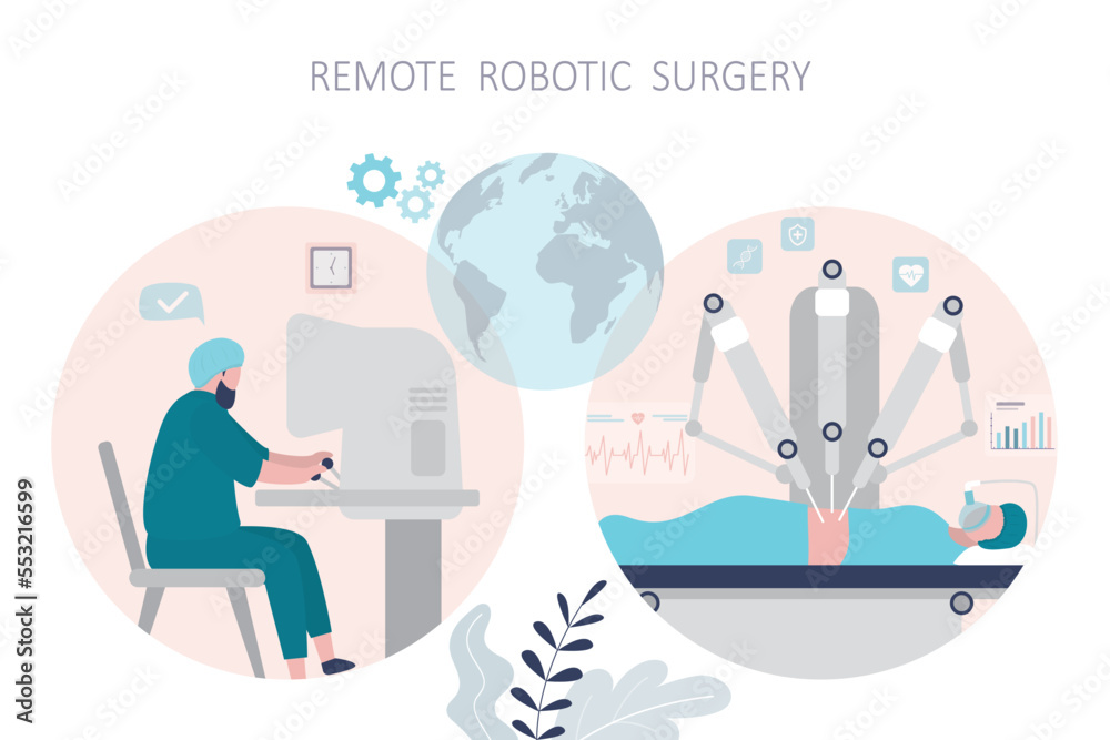 Surgeon device, medical operation equipment. Robotic surgery. Robotic ...
