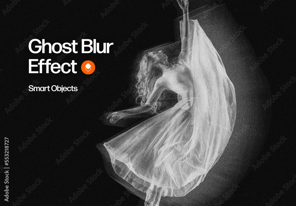 Ghost Blur Photo Effect Mockup Stock Template | Adobe Stock