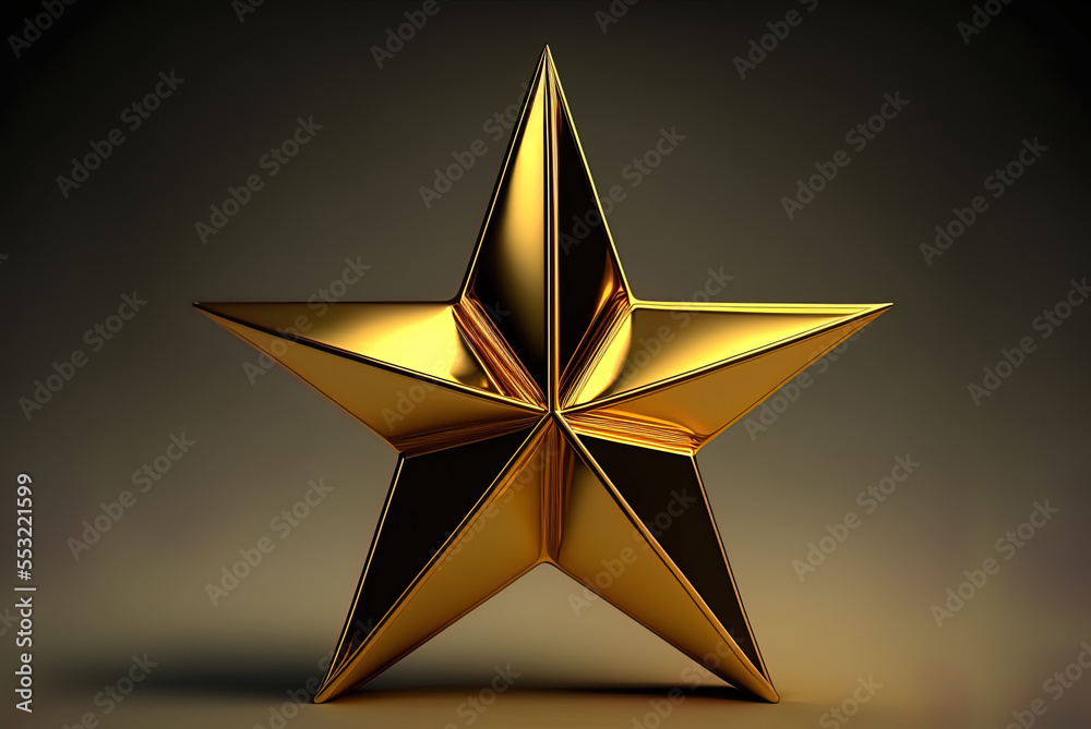 Symbol of a golden star used for grading or ranking Generative AI Stock ...