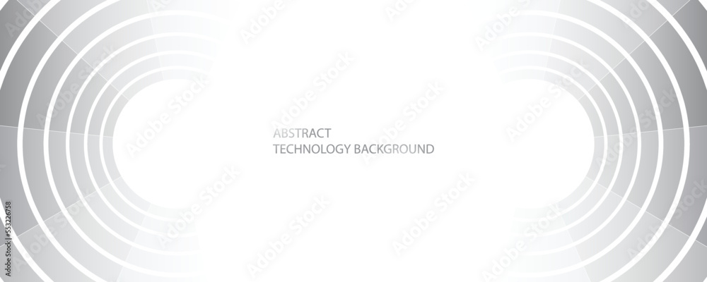 Grey white Abstract technology background, Hi tech digital connect ...
