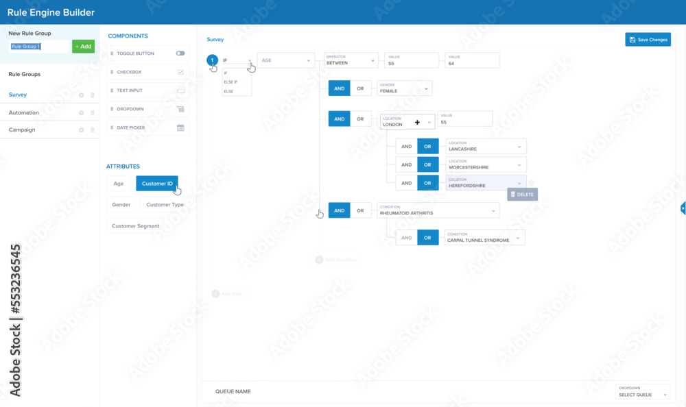 Rule engine builder, rule engine GUI design. It can be used to build ...