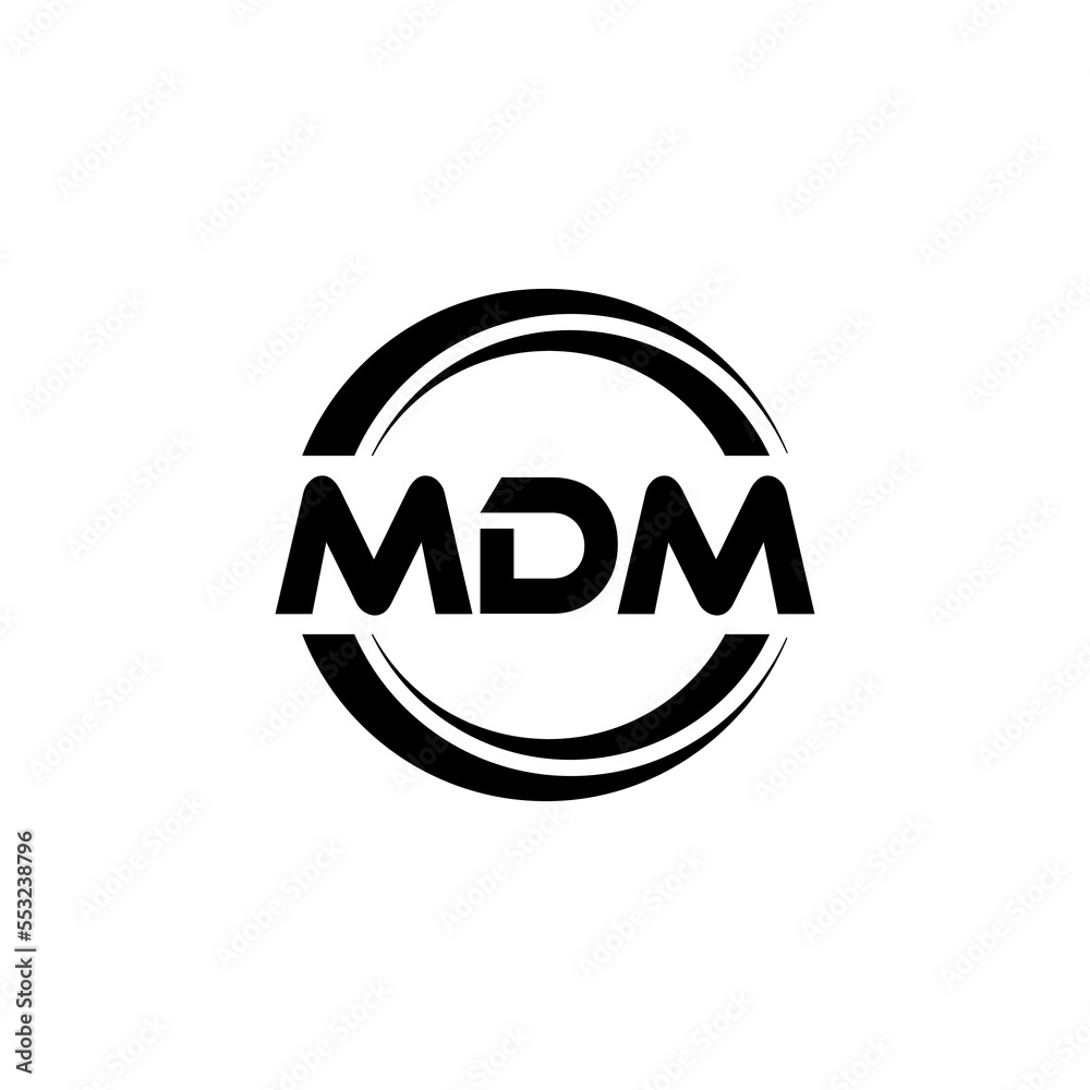 MDM letter logo design with white background in illustrator, vector logo modern alphabet font ...