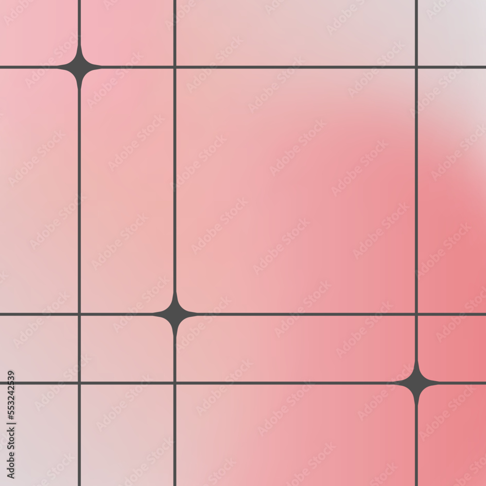 Vector mesh blurry pink pastel colors gradient background with line ...