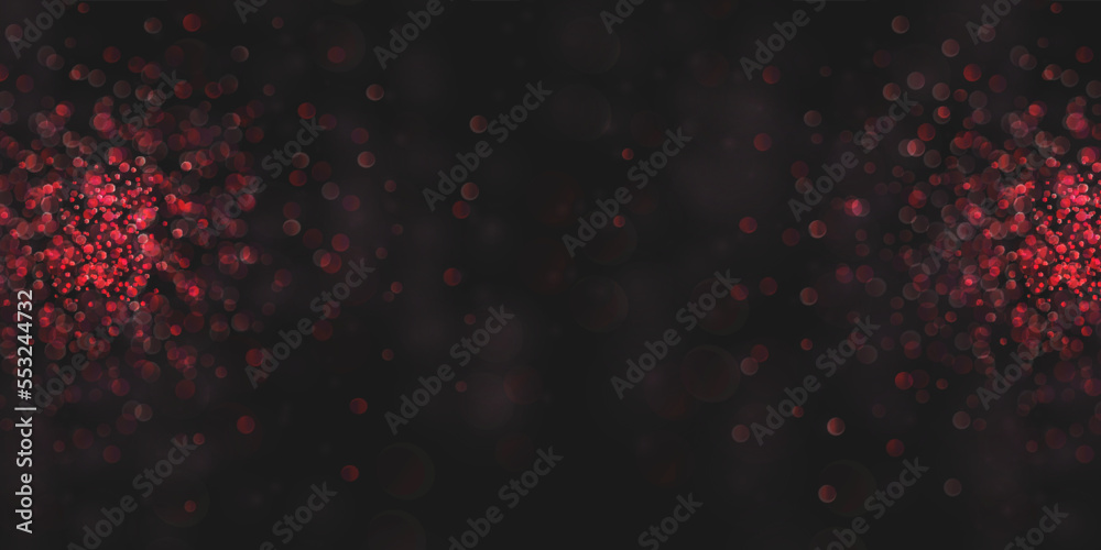 Red abstract blurred backdrop with bokeh effect. Vector background ...