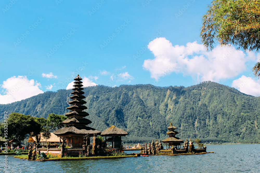 Pura Ulun Danu Bratan, Famous Hindu temple and tourist attraction in Bali, Indonesia Stock Photo ...