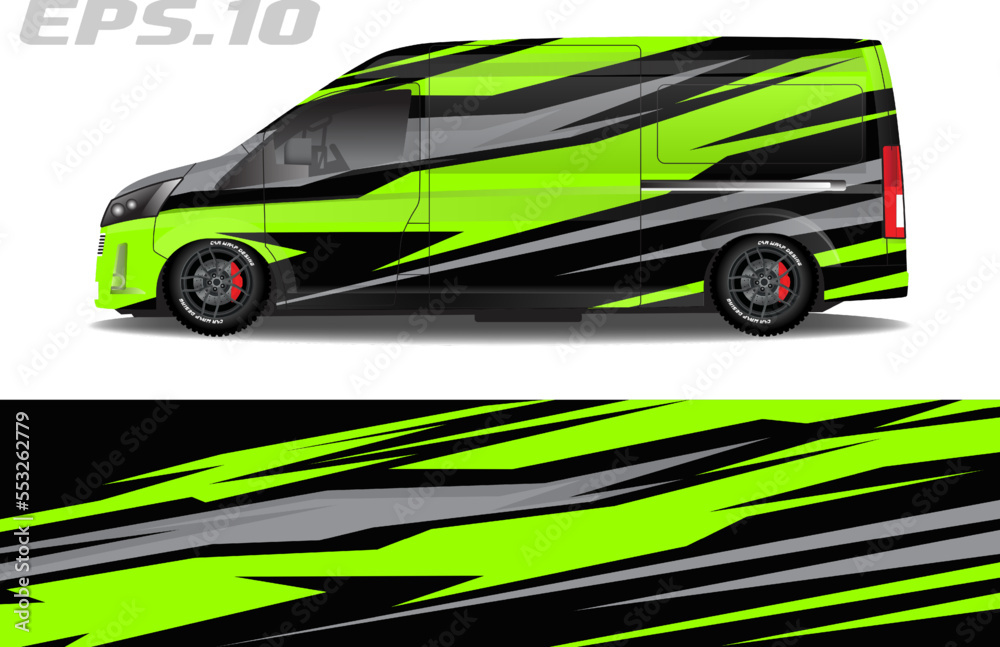 blind van vector livery racing car design Stock Vector | Adobe Stock