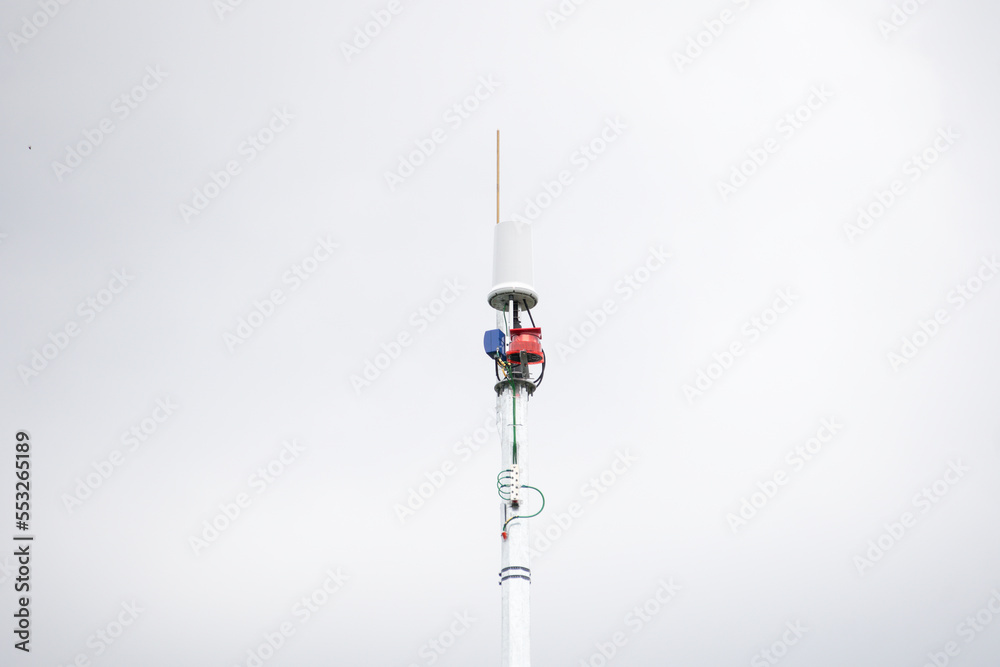 Automatic weather station, with a weather monitoring system. Stock ...