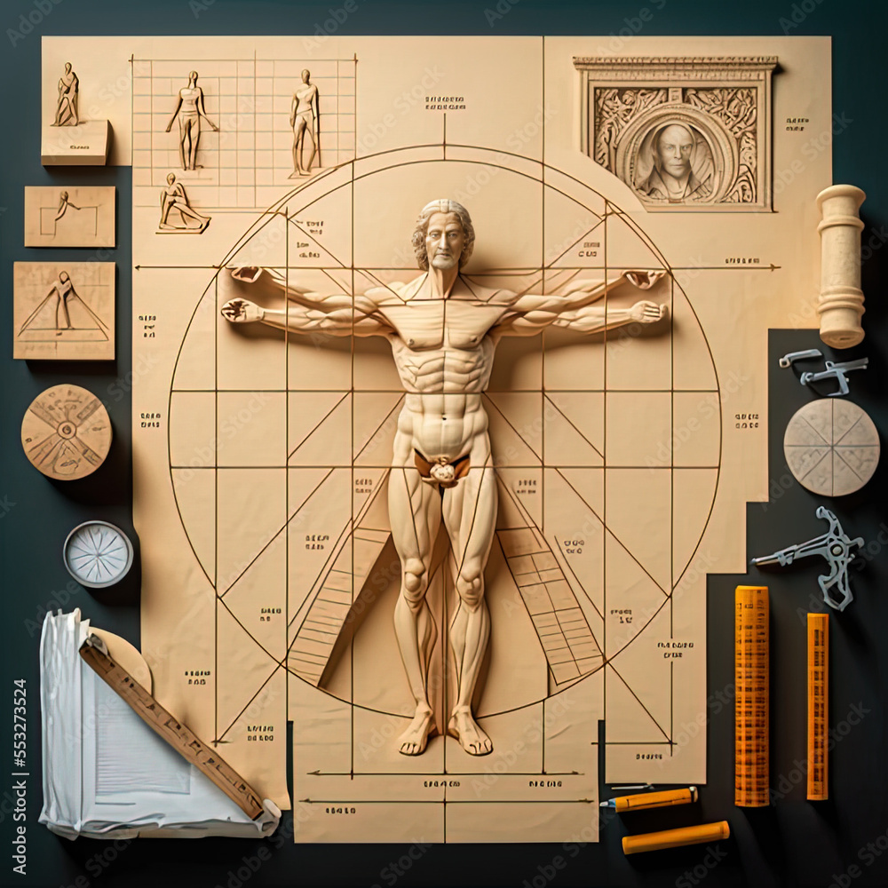 Vitruvian Human Stock Illustration | Adobe Stock