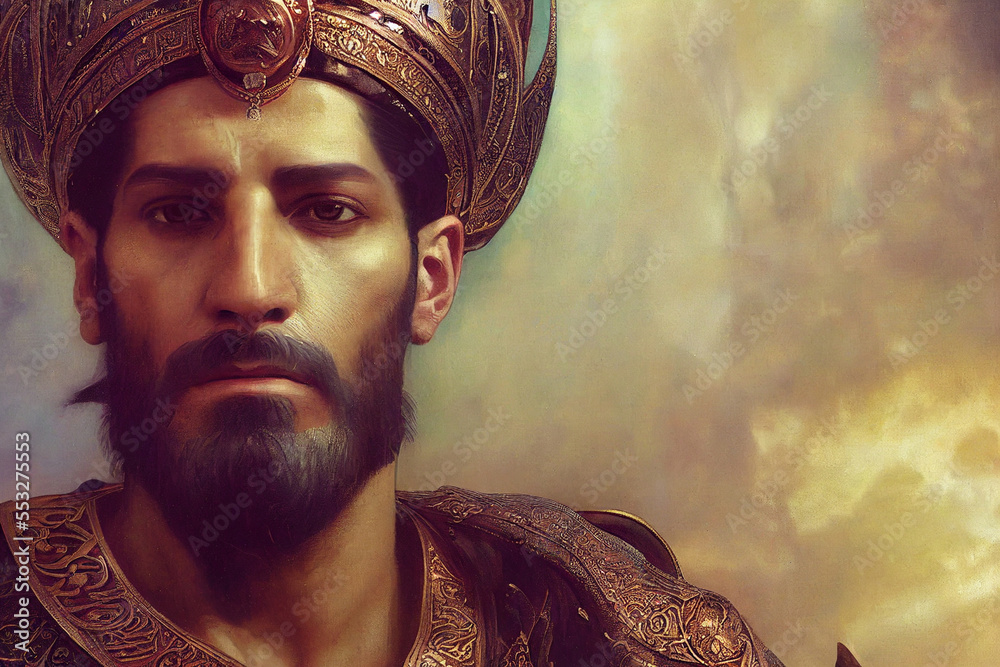 Babylonian/Sumerian Man - Digital illustration - AI generated Stock ...