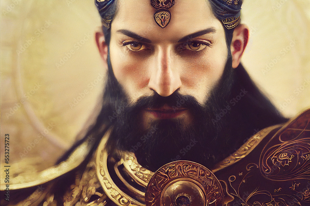 Babylonian/Sumerian Man - Digital illustration - AI generated Stock ...