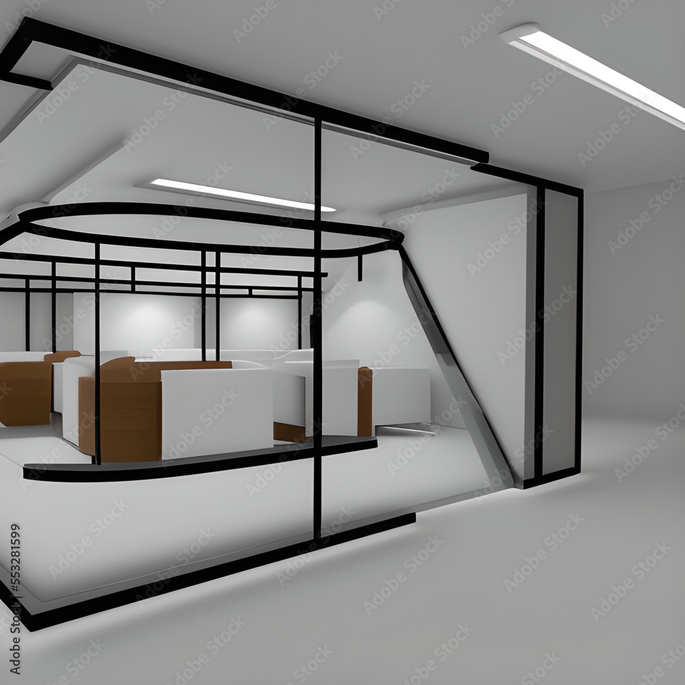 design a perfect office space 60 square meters created with Generative ...