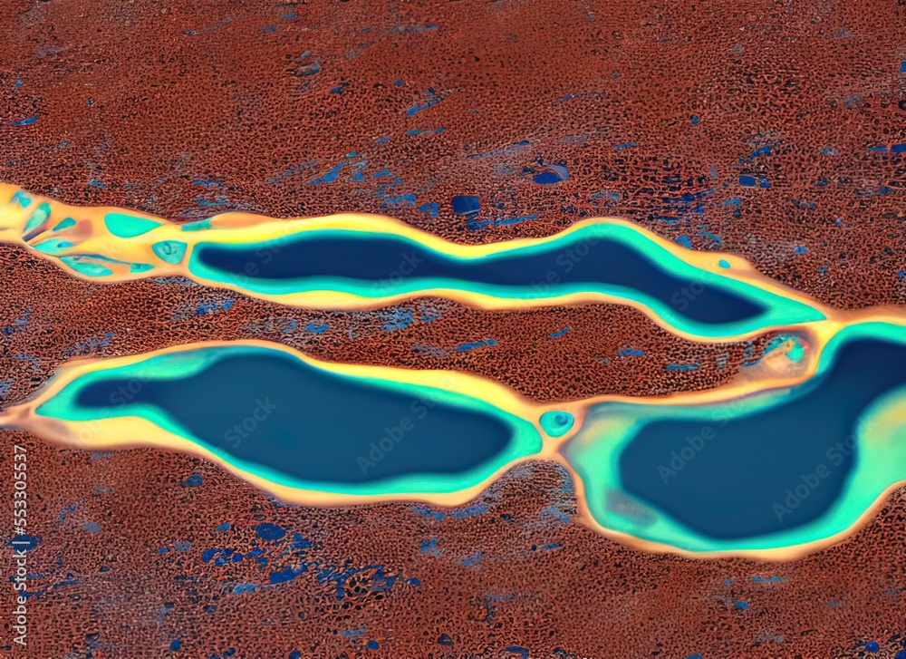 Lake Eyre in Australia. Epic Waters Art Depiction Series. Stock ...
