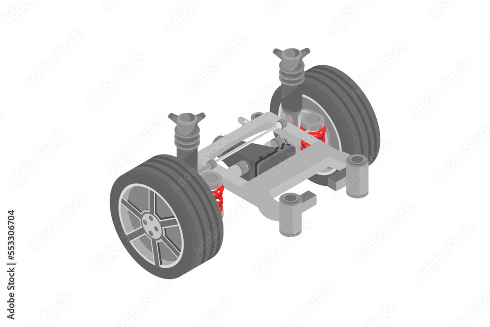 suspension system of the car vector Stock Vector | Adobe Stock