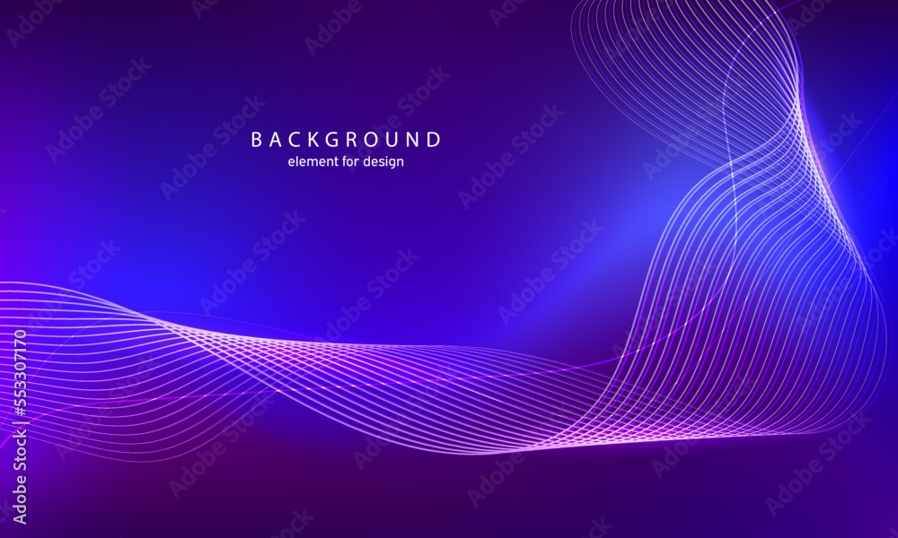 Abstract background. Wave element for design. Digital frequency track ...