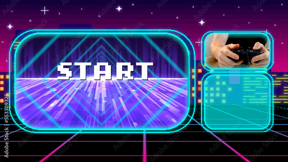 Retro Streamer Overlay Stock Template | Adobe Stock