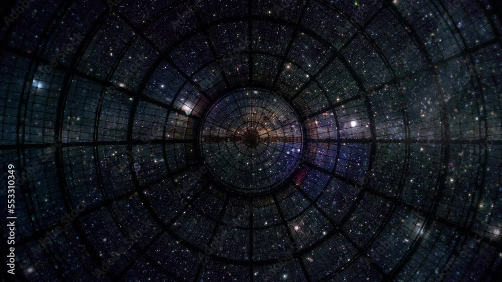 Starry Space View Geometric Form Zoom In Motion Background. Deep starry ...