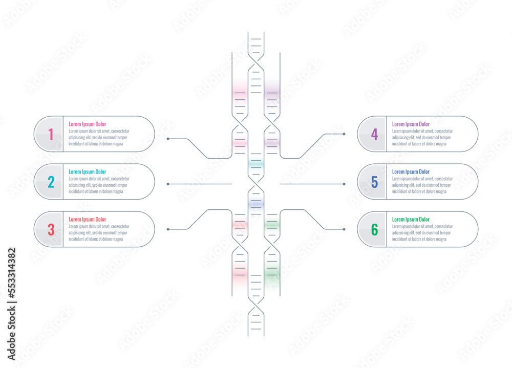 dna symbol informational template. science, chemistry, web, education ...