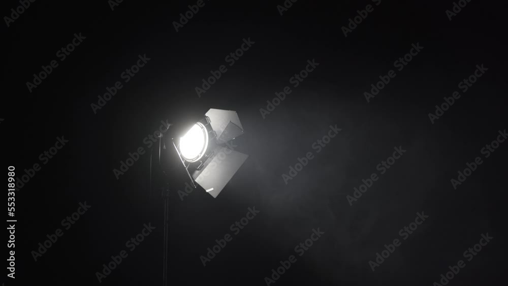 Spotlight light for the stage. Shots of studio lighting. Lighting ...
