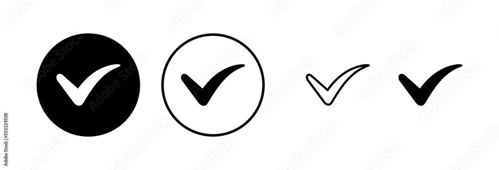 Check mark icon vector illustration. Tick mark sign and symbol Stock ...