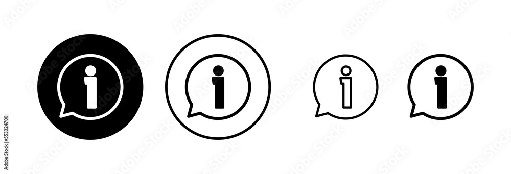 Information sign icon vector illustration. about us sign and symbol ...