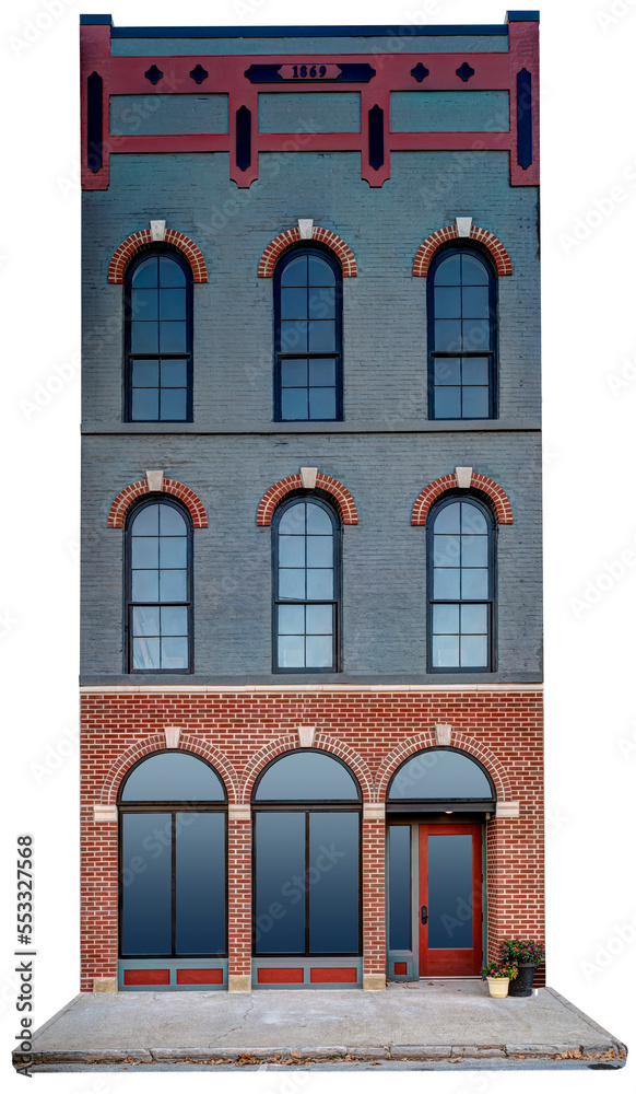 Isolated building façade on a transparent background. Stock Photo ...